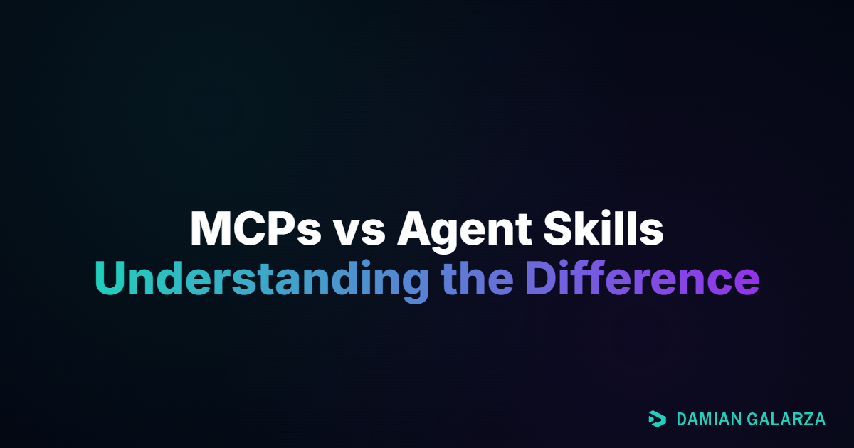 MCPs vs Agent Skills: Understanding the Difference - Damian Galarza ...